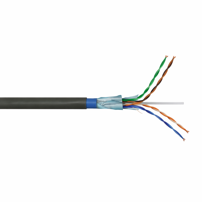 CABO LAN FTP CAT6E 4 PARES- DUPLA CAPA BLINDADO - PRETO - INSTRUFIBER